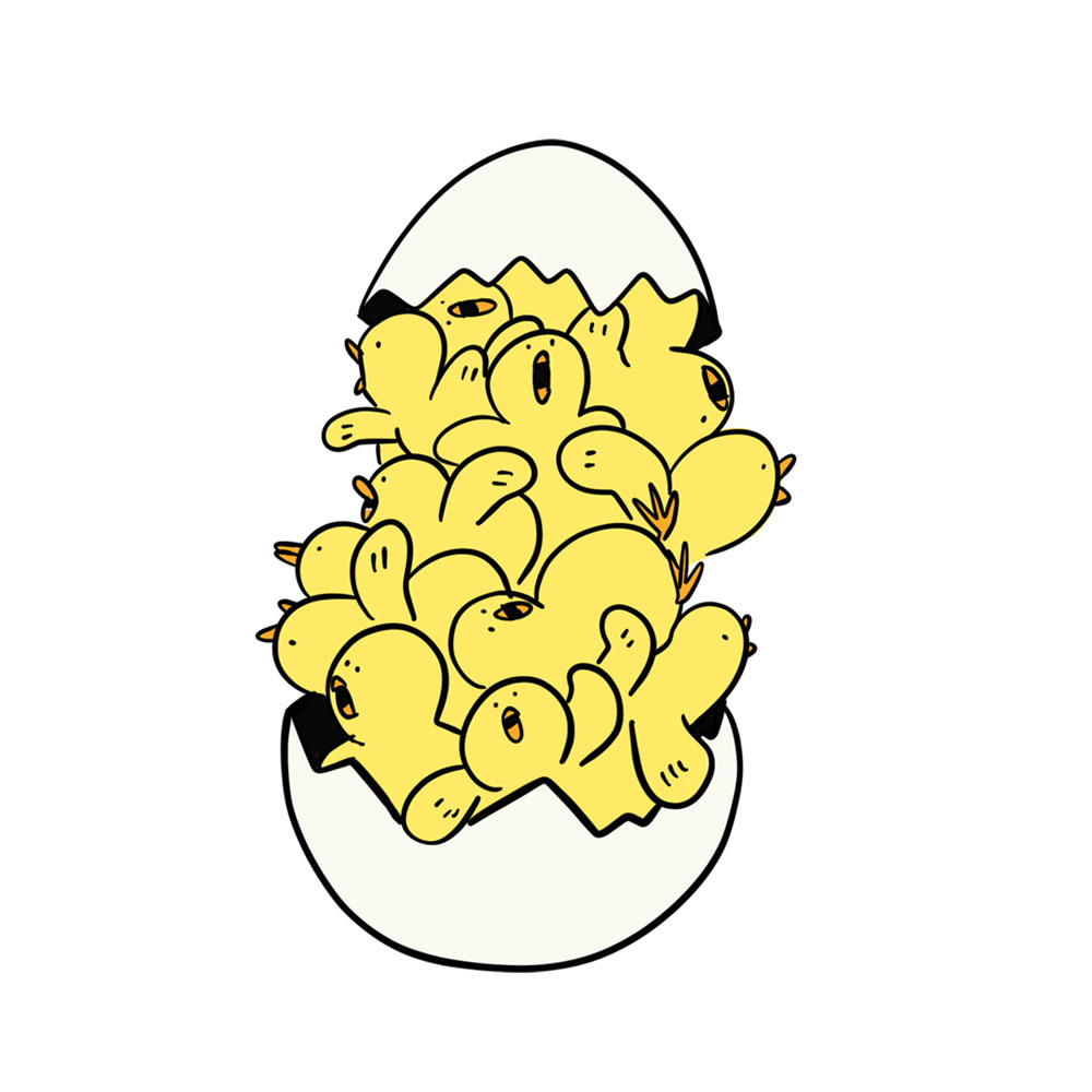 溢れるヒヨコ フリーなイラスト素材集 フリイラくん